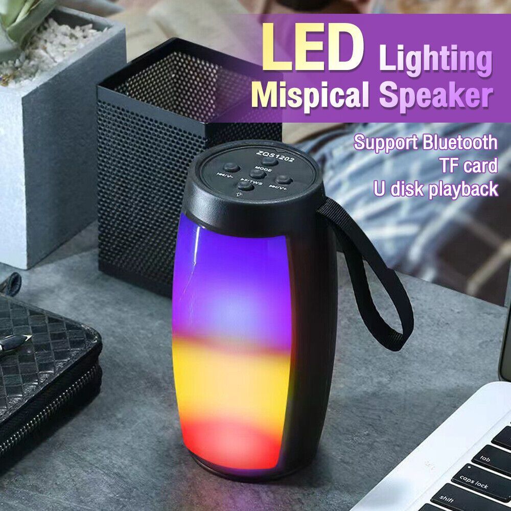 Wirless Bluetooth Speaker ลำโพงพร้อมไฟLEDในตัว รองรับการเล่นTF card ...