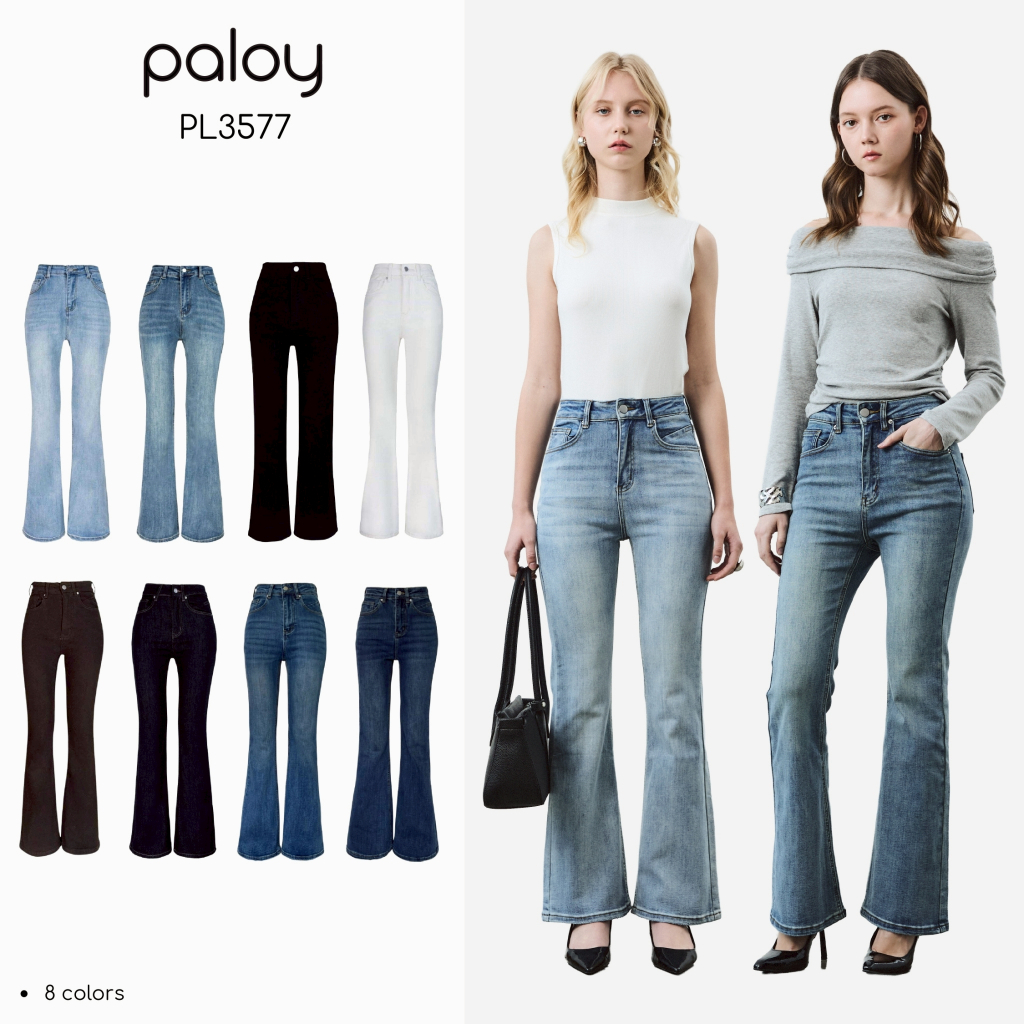 [Best Seller] Paloy - PL3577 กางเกงยีนส์ขาม้า ผ้ายืดใส่สบาย | Shopee ...