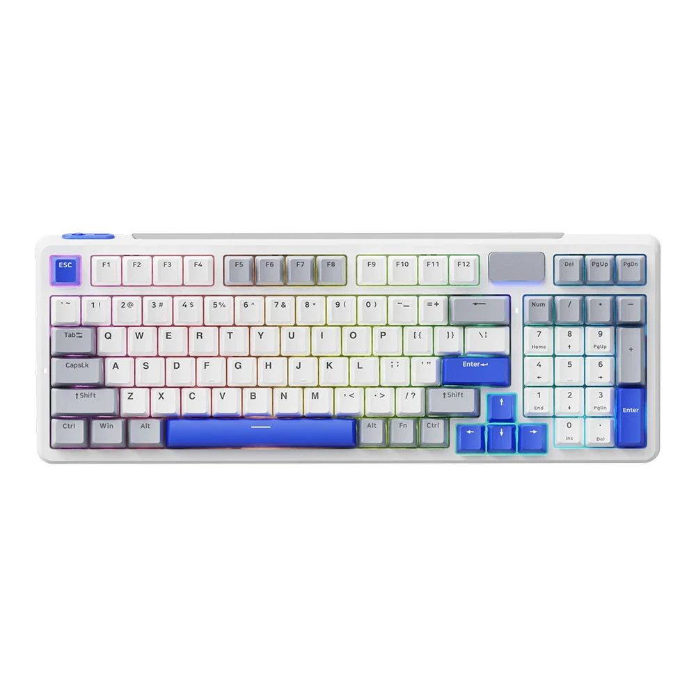คีย์บอร์ดไร้สาย RAPOO (V700DIY) SILVER SWITCH RGB WIRELESS KEYBOARD ...