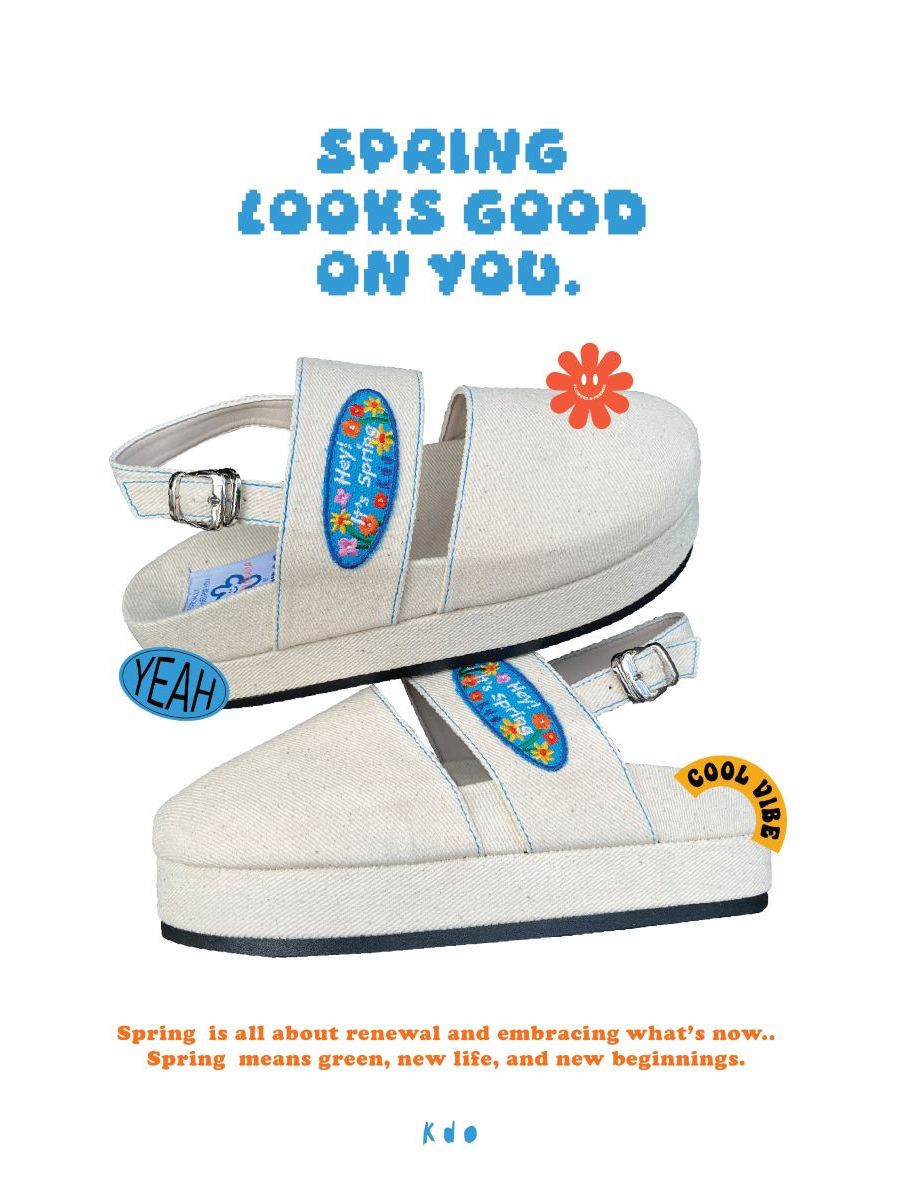 Preorder-Hey! it’s spring-รองเท้ารัดส้นแบบหัวปิด | Shopee Thailand