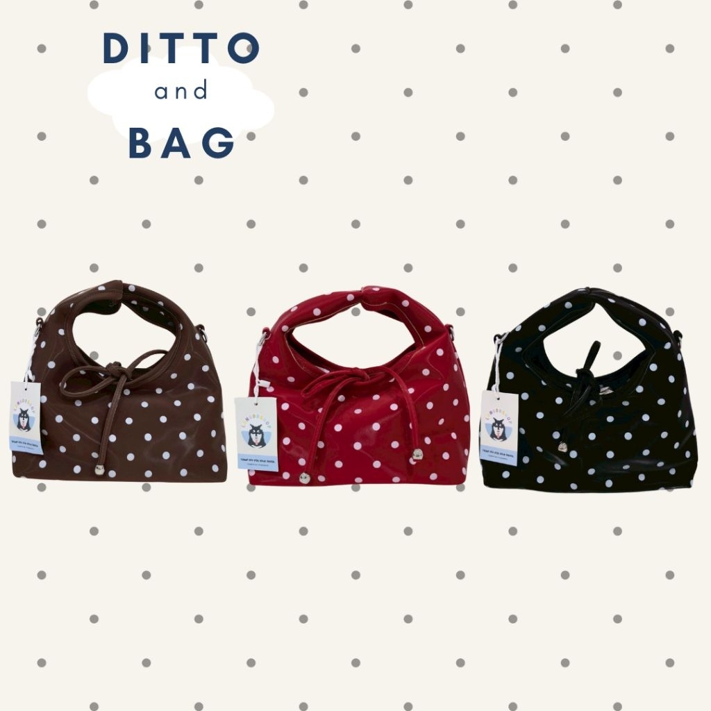 Ditto bag กระเป๋าสะพายหนังลายจุด มีสายสะพายยาวให้ ถอดสายปรับสายได้ ใส่ ...