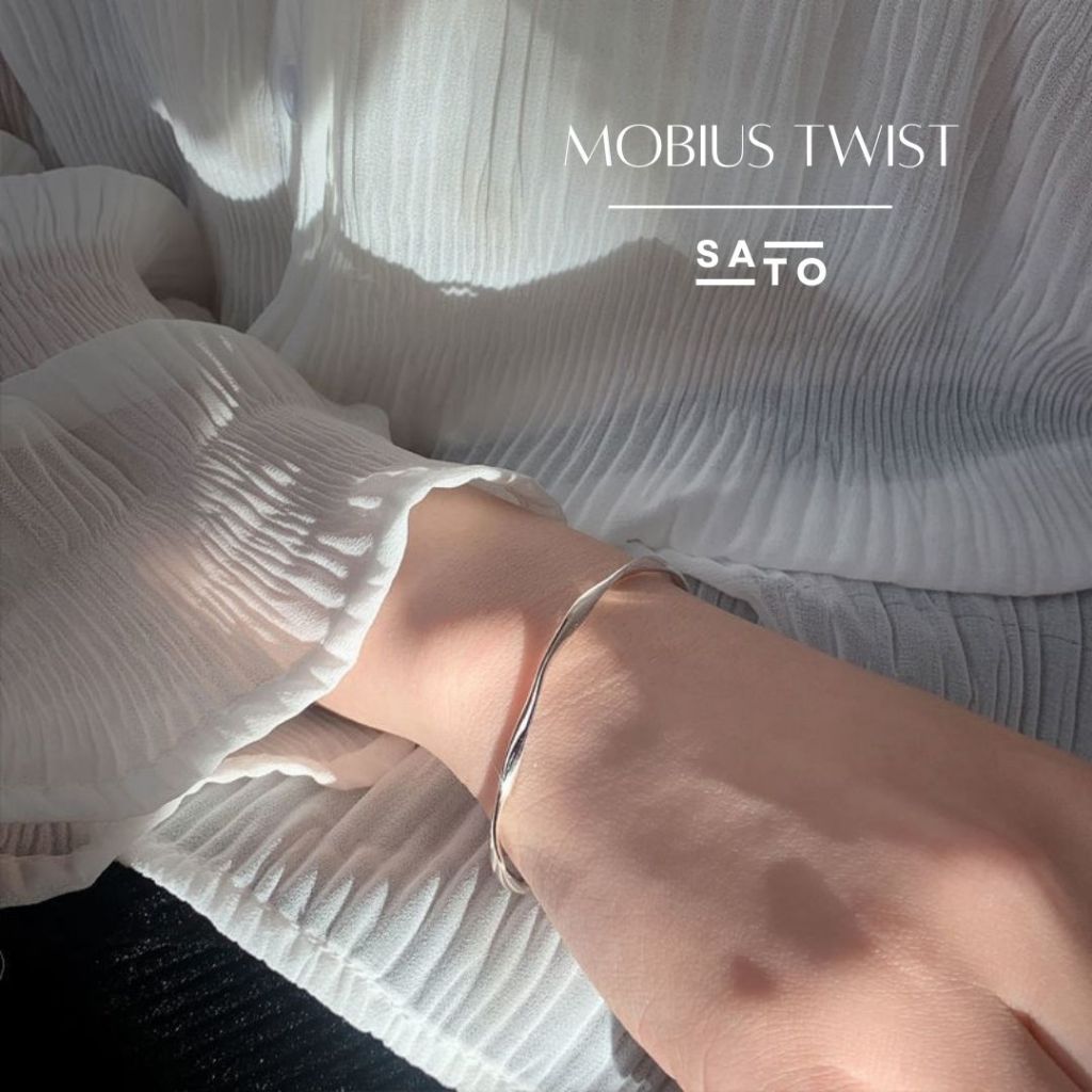 SATO สร้อยข้อมือเงิน Mobius Twist Bracelets สร้อยข้อมือแฟชั่น สร้อยข้อมือผู้หญิง สร้อยข้อมือสวย ...