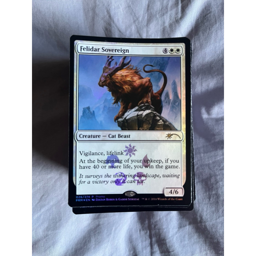 การ์ด MTG Felidar Sovereign Foil White EDH Magic the Gathering รุ่น ...