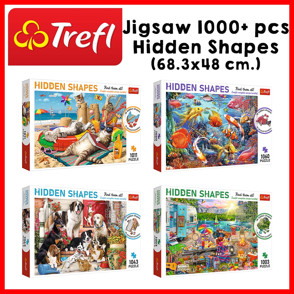 TREFL Jigsaw Hidden Shapes จิ๊กซอว์ รูปร่างปริศนา จำนวน 1000+ ชิ้น (68 ...