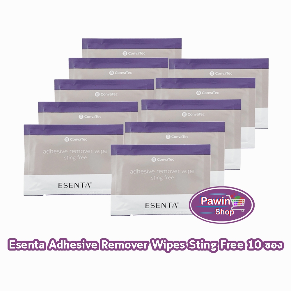 แผ่นทำความสะอาด Convatec Esenta Adhesive Remover Wipes แผ่นลอกแป้น [10 ...