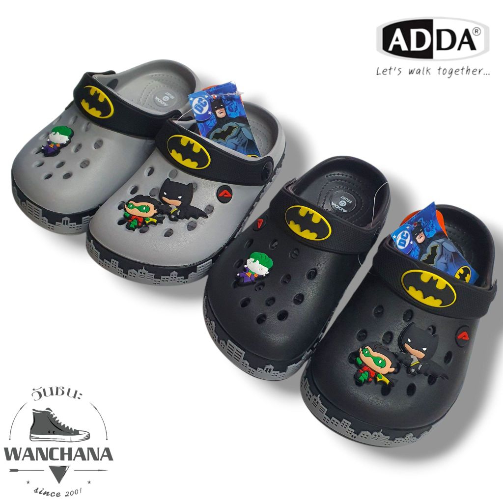 รองเท้า ADDA รุ่น Batman สวมแบบเปิดส้น ลิขสิทธิ์แท้💯% | Shopee Thailand