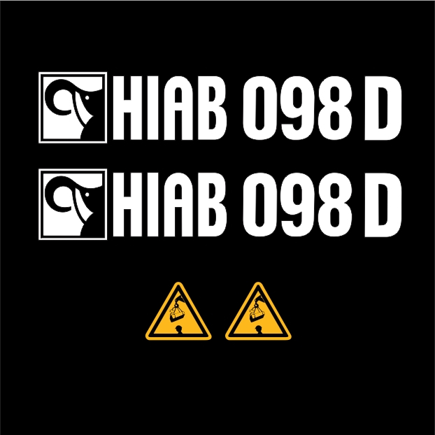 HIAB 098 D สติ๊กเกอร์ เครน Sticker - Decal kit - CRANE - เครนเก่า เครน ...