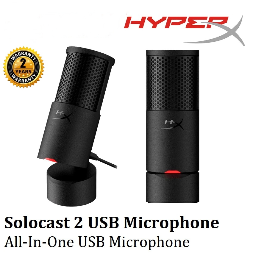 ไมโครโฟน HyperX Solocast 2 Gaming Microphone (AR0A0AA) เสียงคมชัด Shock ...