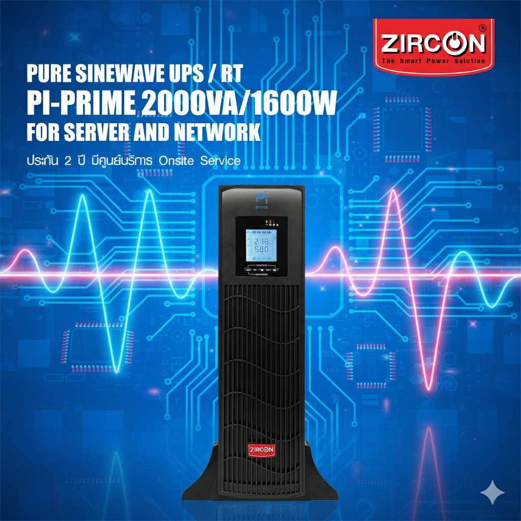 PI Prime 2000VA/1600W PURE SINEWAVE UPS ZIRCON / RT: RACKMOUNT & TOWER ...