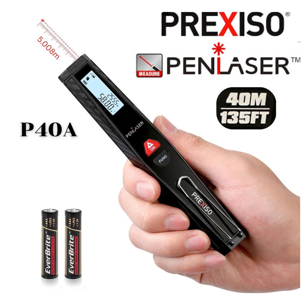 PREXISO รหัส P40A,P65E-8Lเครื่องวัดระยะเลเซอร์แบบพกพา (Laser Distance ...