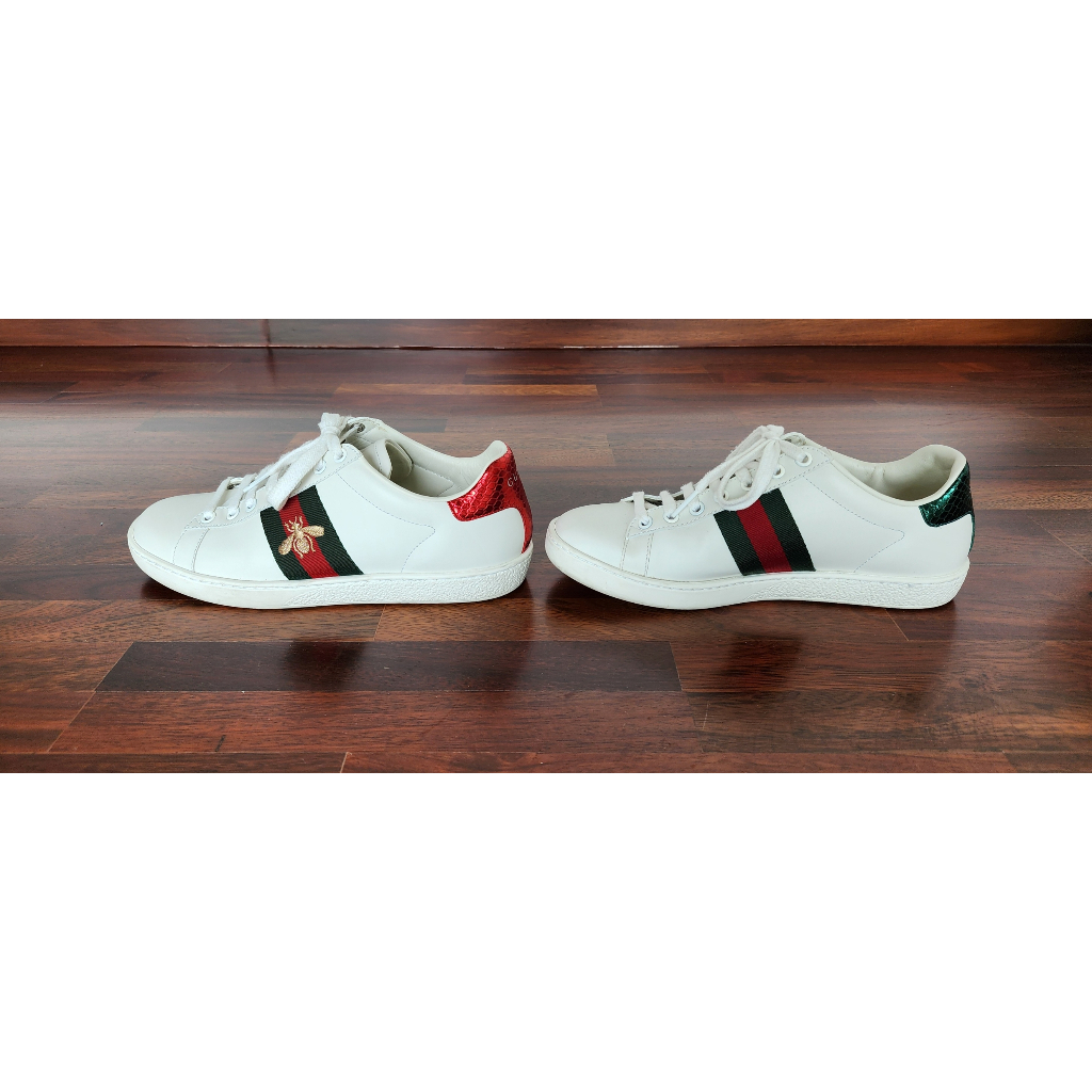รองเท้าผ้าใบ Gucci White Embroidered Bee Ace Sneakers ไซซ์ 36.5 มีถุง ...