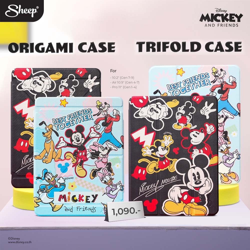 [Origami/Trifold Mickey Mouse] Mickey Mouse Collection เคสสำหรับไอแพด ...