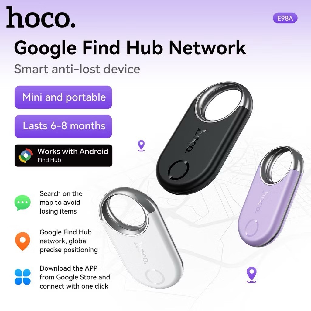 HOCO E98A GPS Tracker ระบุตำแหน่ง สำหรับ Android สีสันสดใส น้ำหนักเบา ...