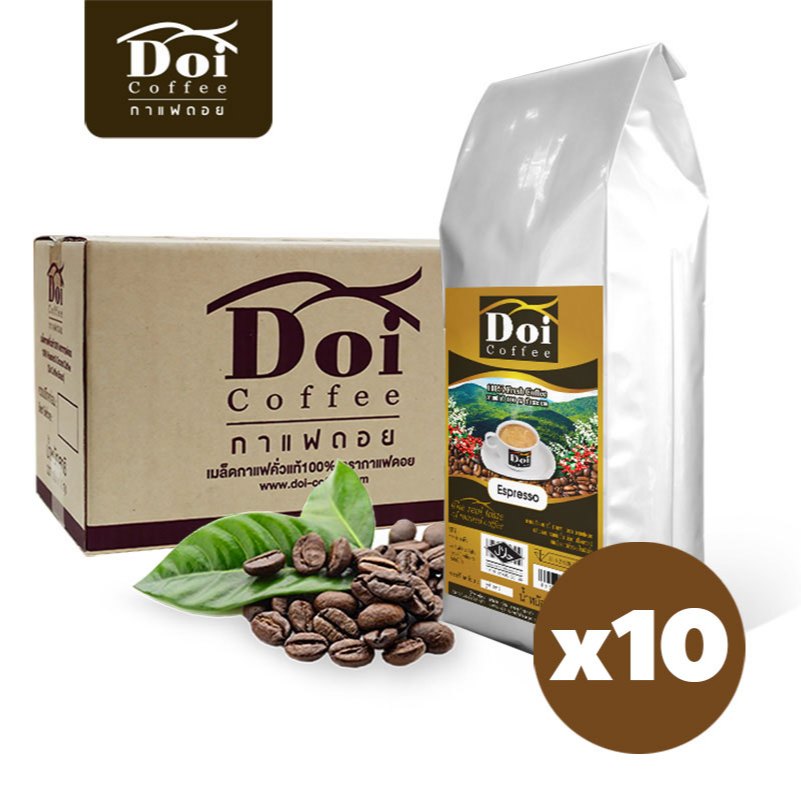 [ คั่วเข้ม 5 kg. ] กาแฟดอย Doi Coffee สูตรคั่วเข้มมาก Espresso หอม สู้ ...