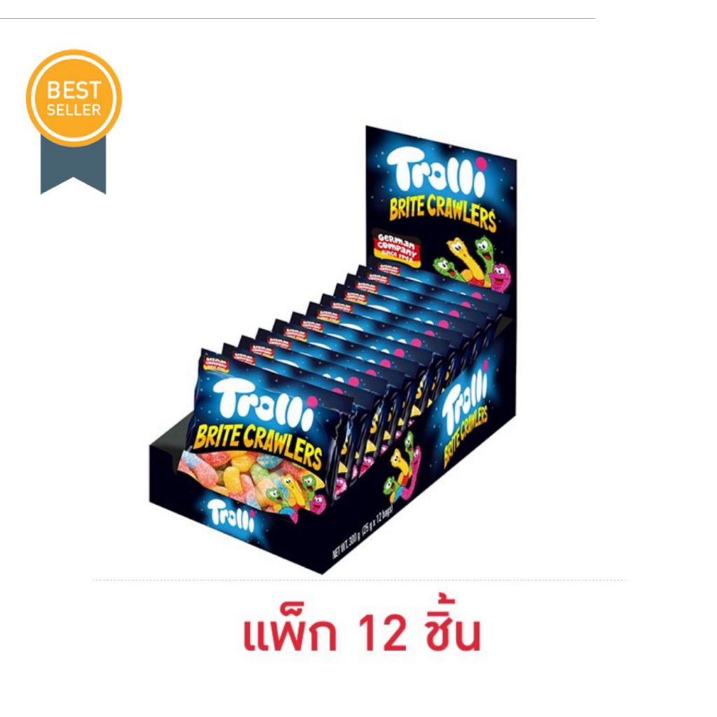 [แพ็ค 12 ชิ้น] ทรอลลี่ กัมมี่ Trolli Gummy Squiggle Twist/Trolli Nite ...