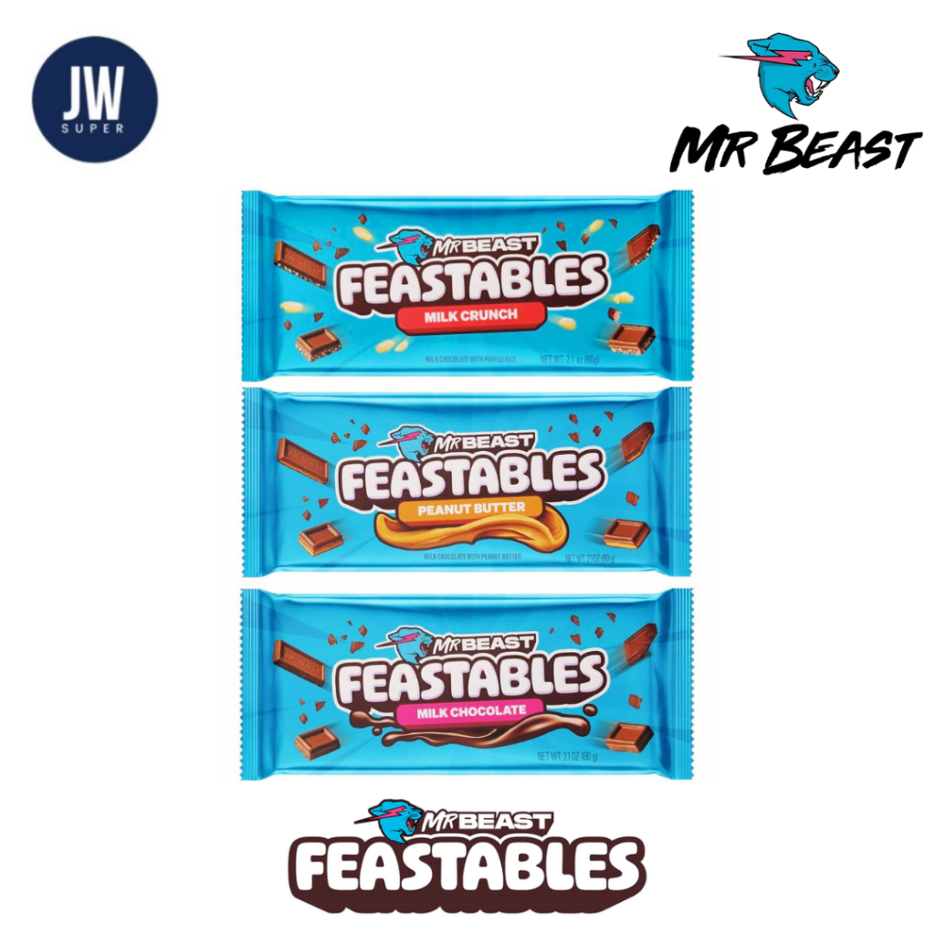 Mr.Beast FEASTABLES ช็อกโกแลตมิสเตอร์บีส Mr.Beast Feastables Chocolate ...