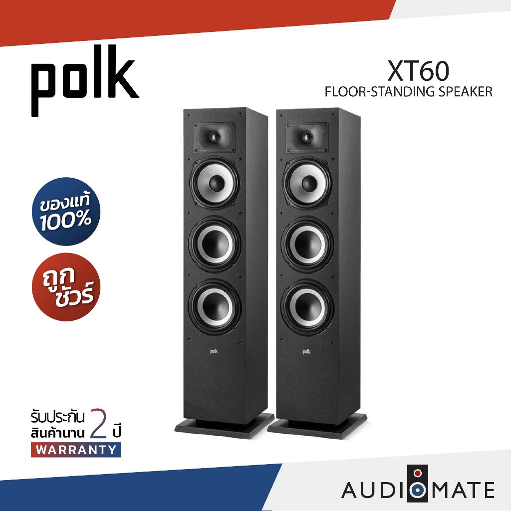 POLK AUDIO MONITOR XT60 /High-Resoution Floor-Standing Tower Speaker ...