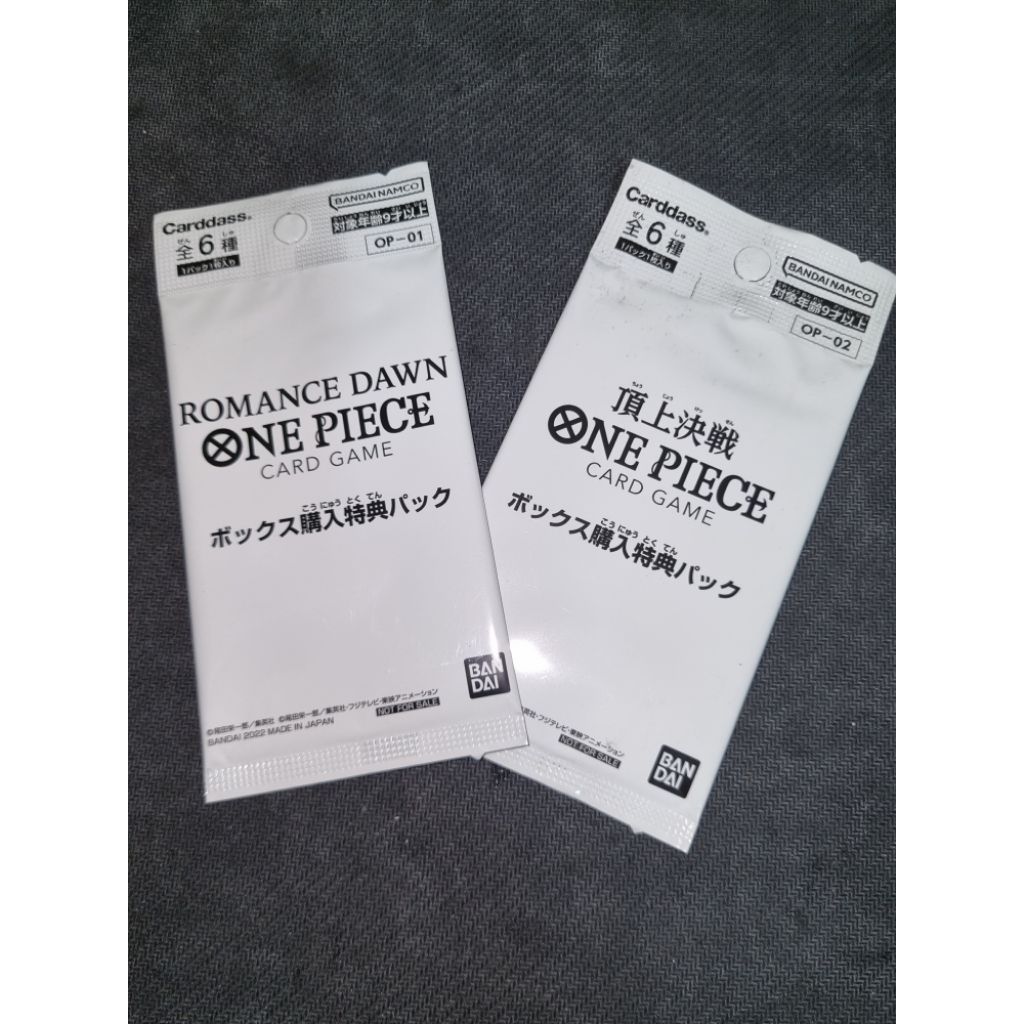 One Piece Card Game Box Topper Pack จาก OP01 และ OP02 | Shopee Thailand
