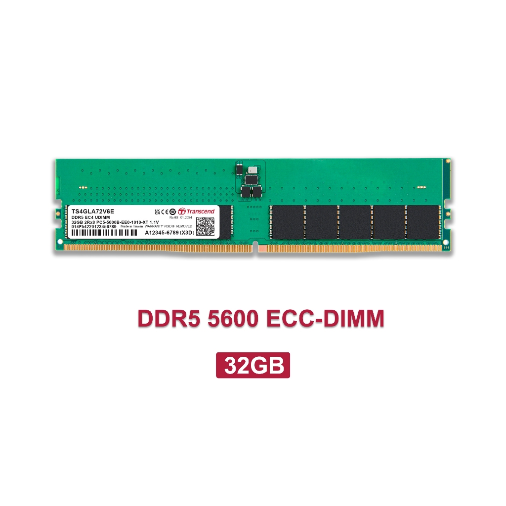 Transcend RAM-Memory for SERVER DDR5 5600 32GB ECC-DIMM รับประกันตลอด ...