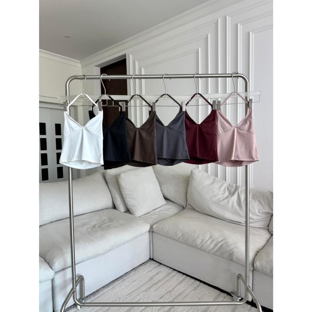 PTST283 halter top PROMTHONG เสื้อเกาะอกคล้องคอ ปักโลโก้ | Shopee Thailand