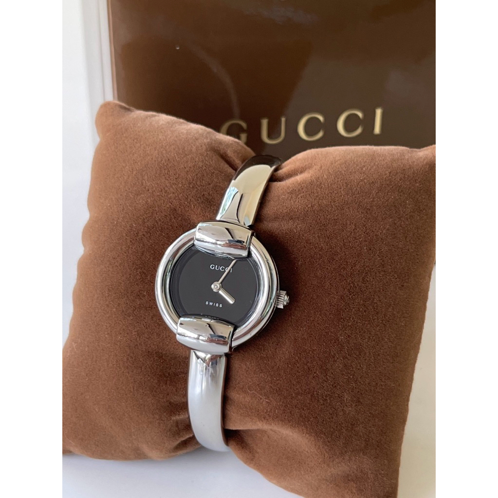 GUCCI 1400L Vintage Watch Ladies 26 mm Black Dial Quartz Swiss Made ...