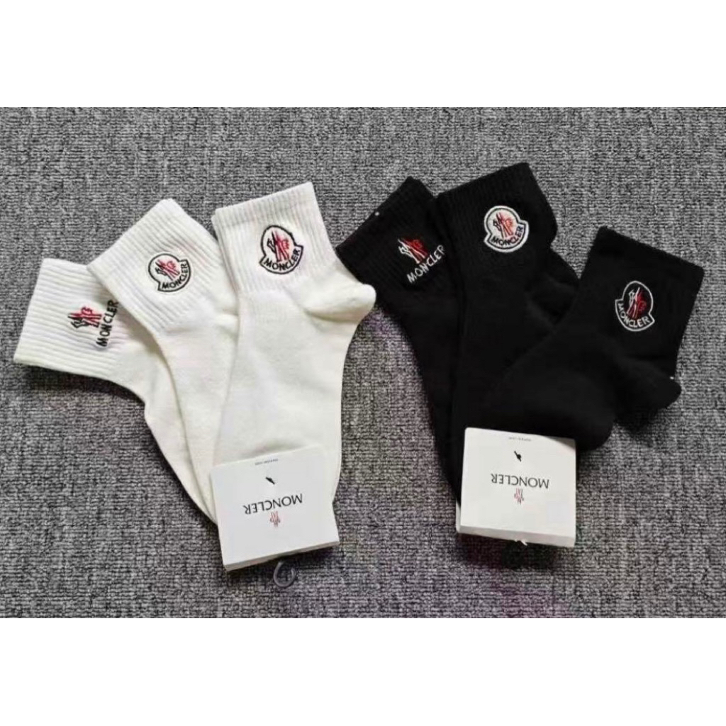 Moncler Cotton Socks (3pairs) | Shopee Thailand