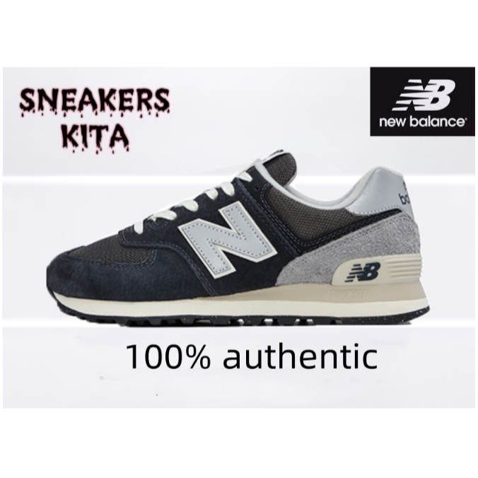 New Balance NB 574 Low cut Running Shoes Black Grey ของแท้ 100 % ...