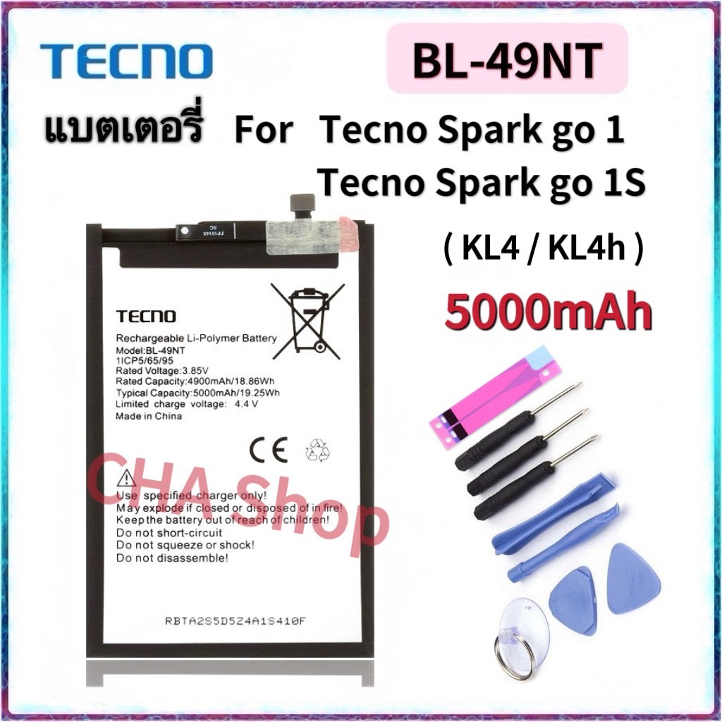แบตเตอรี่ แท้ Tecno Spark Go 1 / Spark Go 1S KL4 KL4h Battery Model BL ...