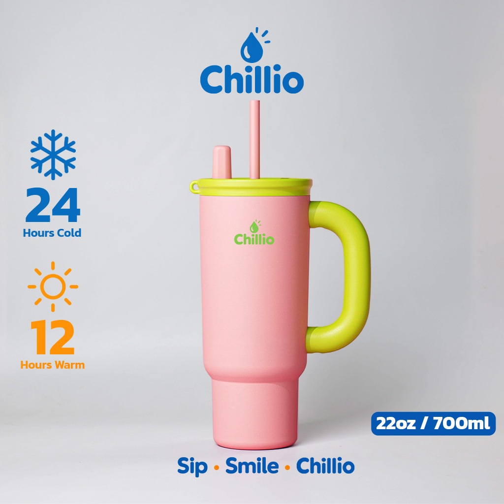 Chillio แก้วเก็บอุณหภูมิ ความจุ 700ml stainless steel 316L เก็บความเย็น ...