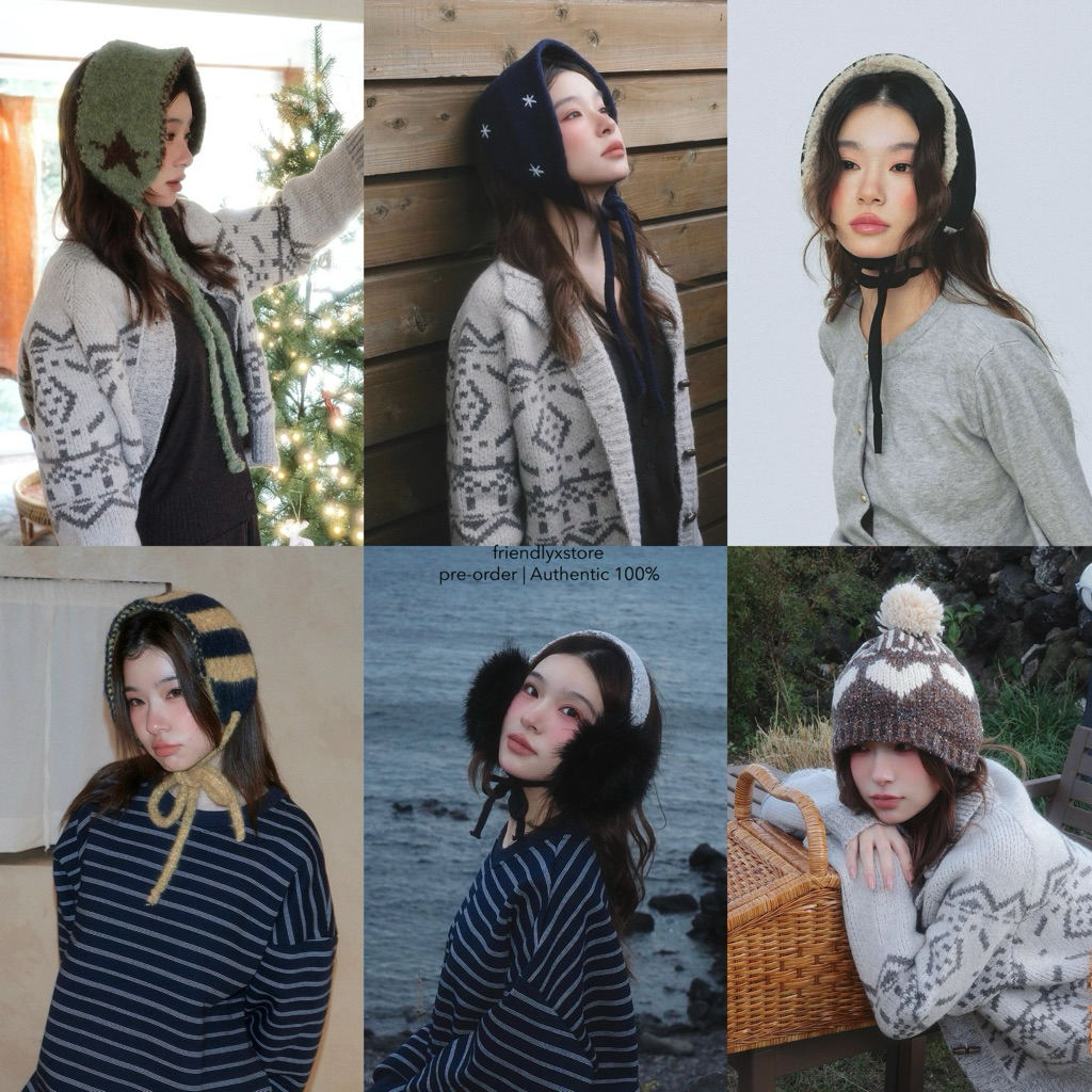 (pre-order) pancy studio - ไอเทมหน้าหนาว หมวก/ผ้าพันคอ/ผ้าโพกหัว ...