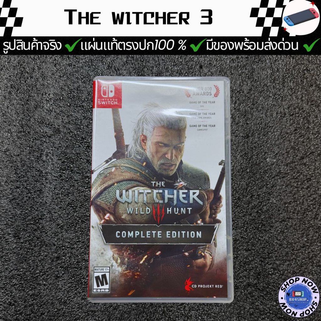 แผ่นเกม Nintendo switch ( THE WITCHER 3 COMPLETE EDITION)มือ2 ของแท้ตรง ...