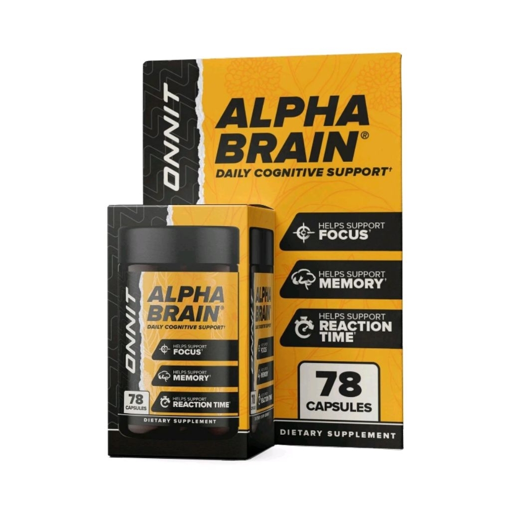 Onnit Alpha Brain Memory & Focus Daily Cognitive Support 78 แคปซูล ของ ...