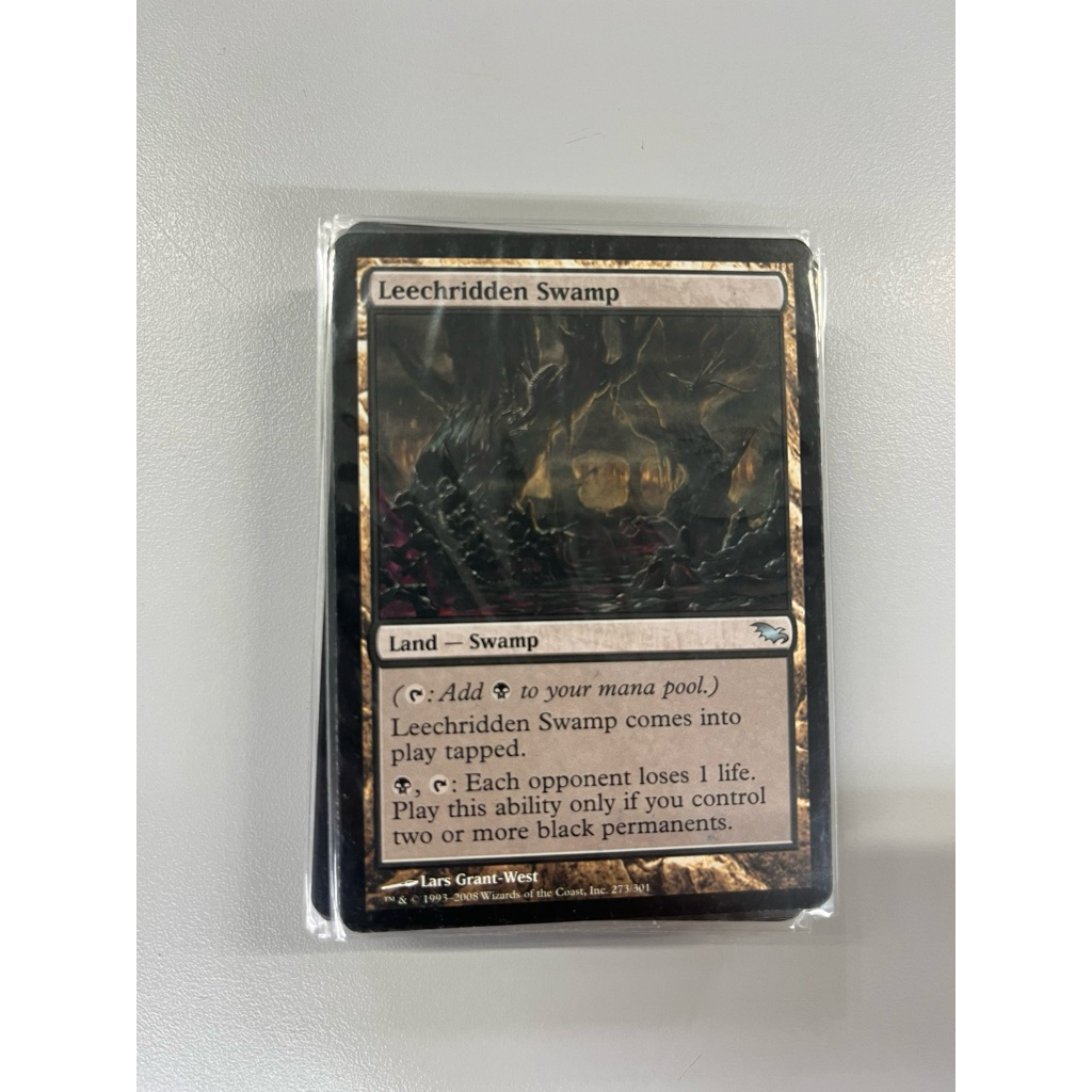 การ์ด MTG Leechridden Swamp Land Magic the Gathering EDH รุ่น SHM สภาพ ...