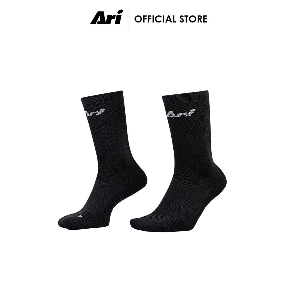 ARI ADEPT TERRY RUNNING CREW SOCKS - BLACK (AHW1706-01) ถุงเท้า อาริ ...
