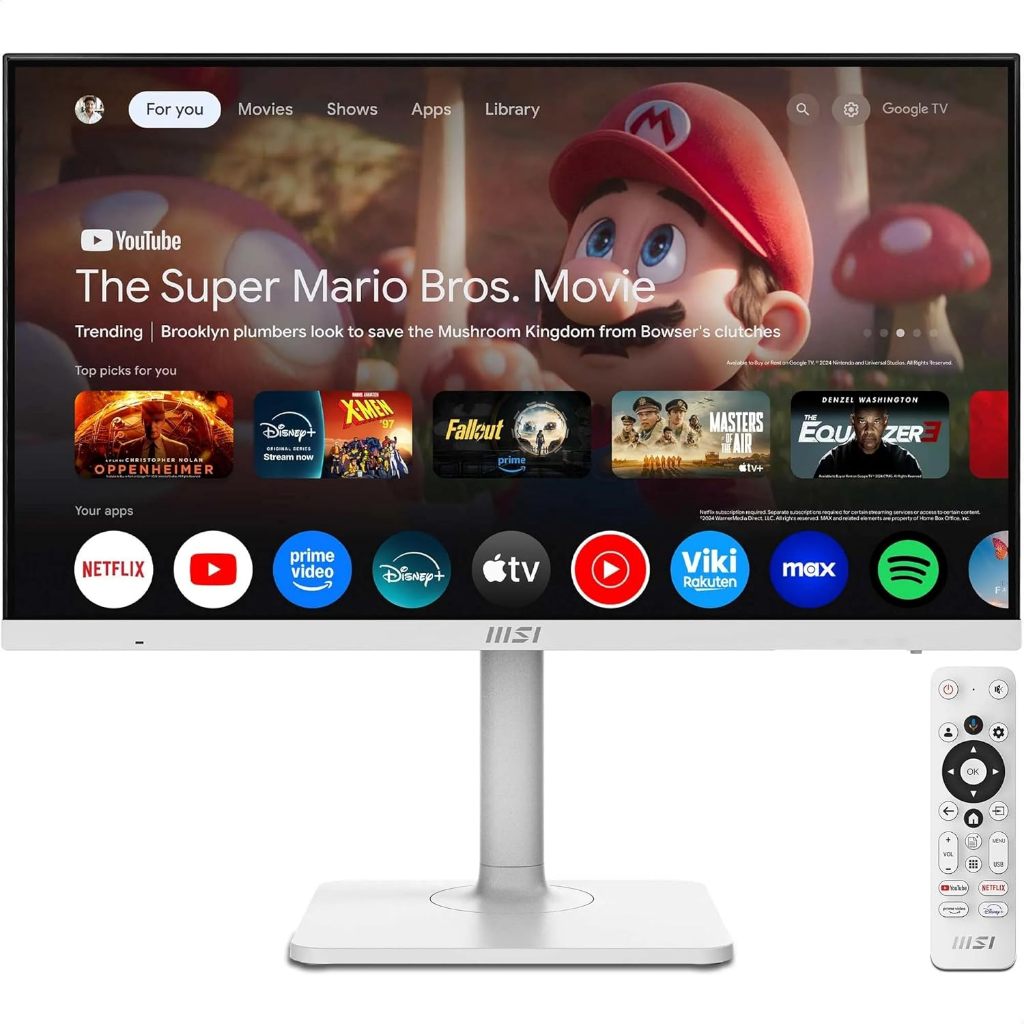 MSI Modern 27-inch 4K UHD MD272UPSW Google TV™ Smart Monitor, 60 Hz ...
