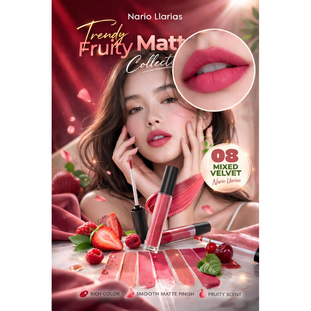 Nario Llarias - มิส คิสซี่ ฟรุตตี้ แมท ลิป (จุ๊บไม่หลุด) | Shopee Thailand
