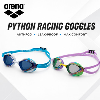 ARENA Python Racing Swimming Goggles World Aquatics Approved Anti-Fog ...