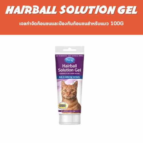 Hairball Solution Gel 100g เจลกำจัดก้อนขนและป้องกันก้อนขนสำหรับแมว ...
