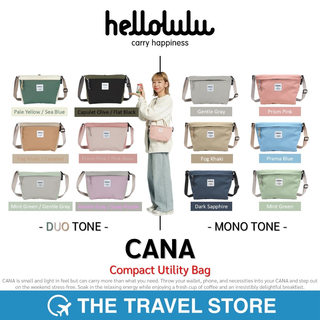 Hellolulu CANA Compact Utility Bag - ECO edition (50398-XXX) | กระเป๋าสะพาย อเนกประสงค์ | Shopee ...