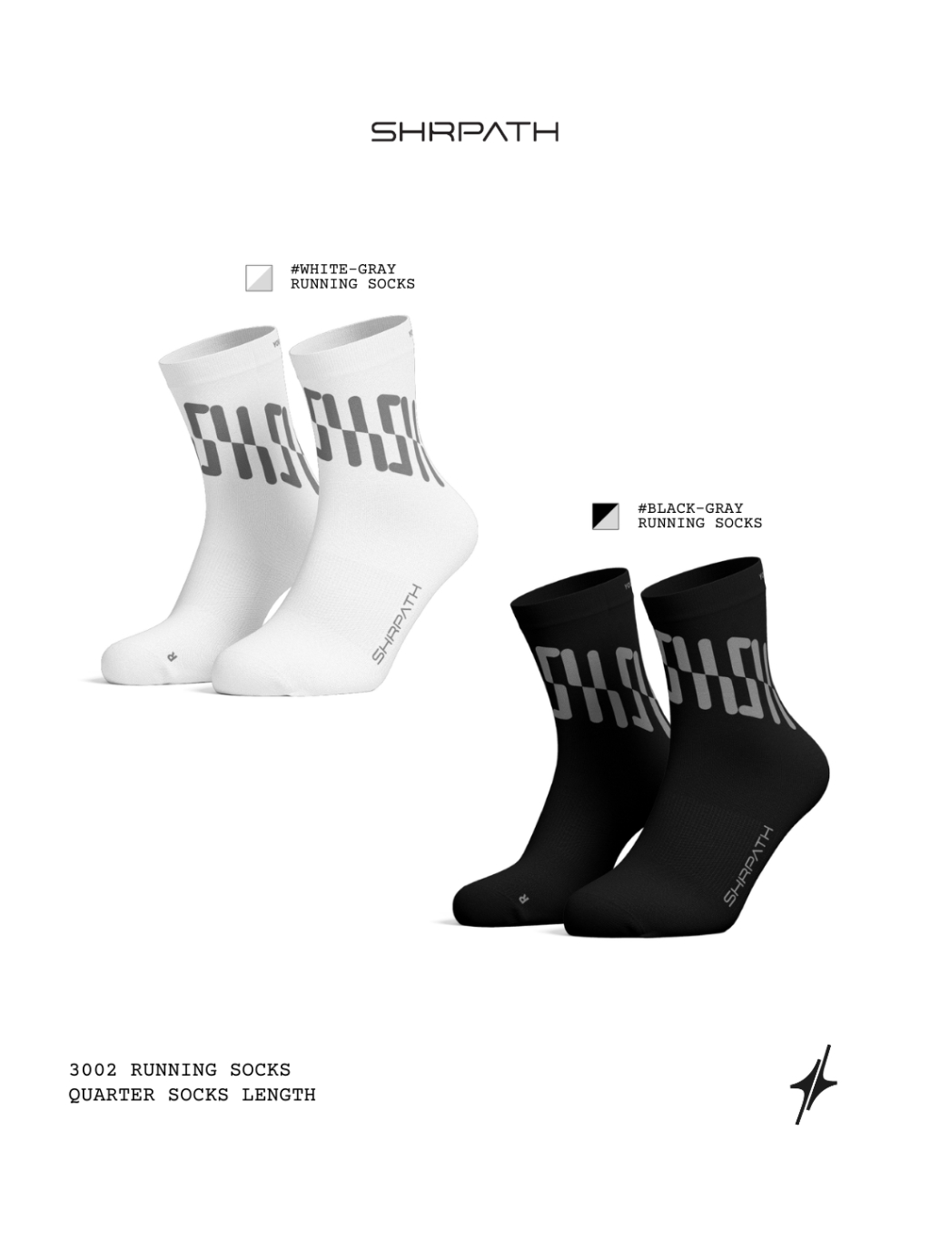 SHRPATH Running Socks SH3002 - ถุงเท้าข้อกลางสำหรับวิ่ง และออกกำลังกาย ...