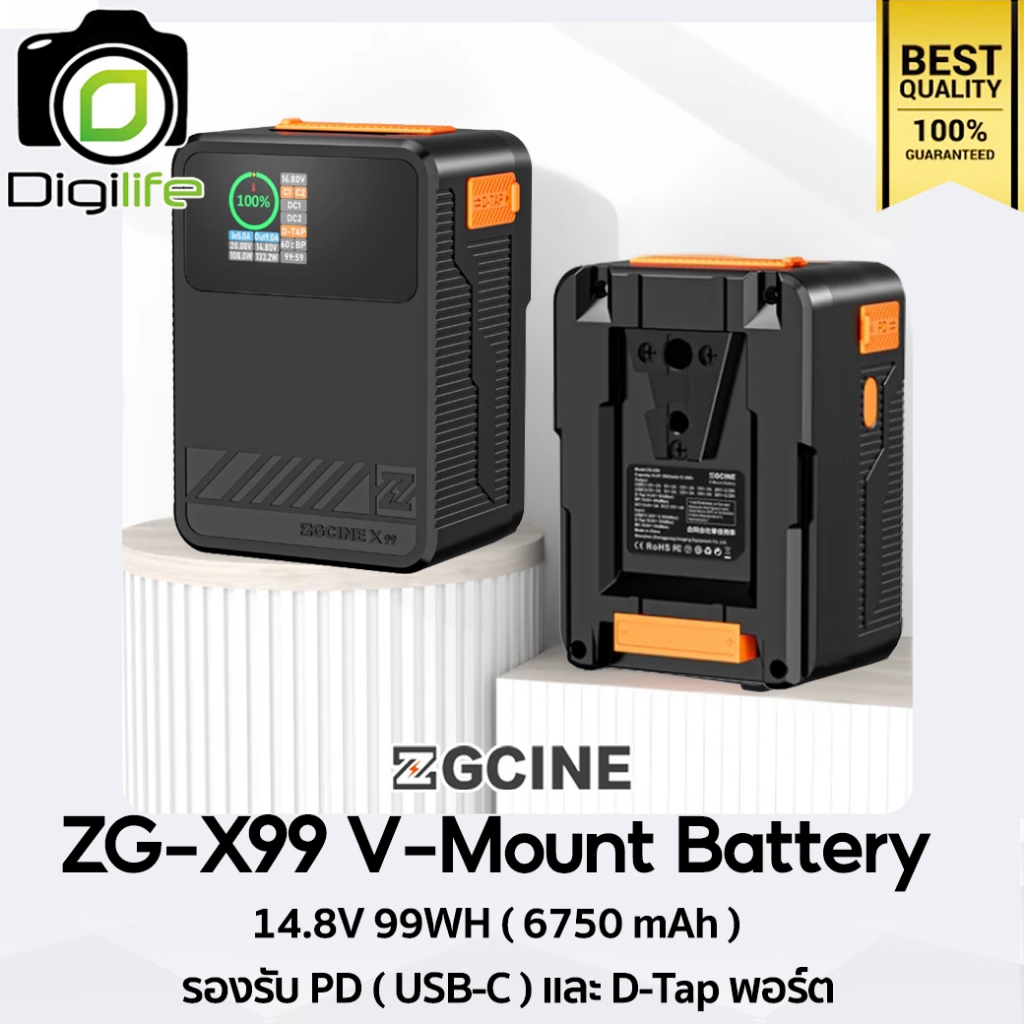 ZGCINE Battery ZG-X99 V-Mount Battery 14.8V 99WH ( 6750 mAh ) รองรับ PD ...