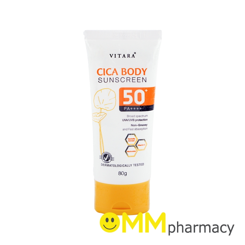 VITARA CICA BODY SUNSCREEN SPF50+ 80G. | Shopee Thailand