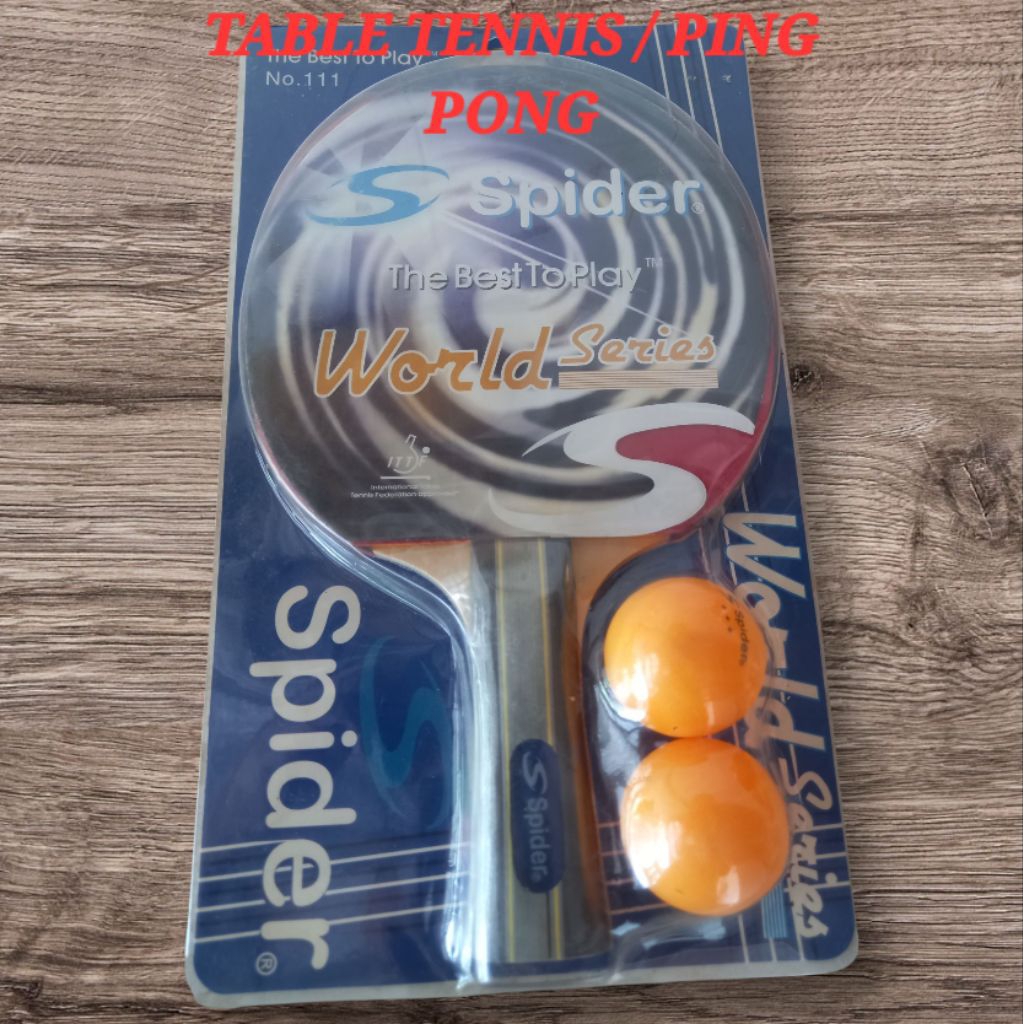 1 x SPIDER World Series TABLE TENNIS / PING PONG RACKET ( BAT ) ITTF ...