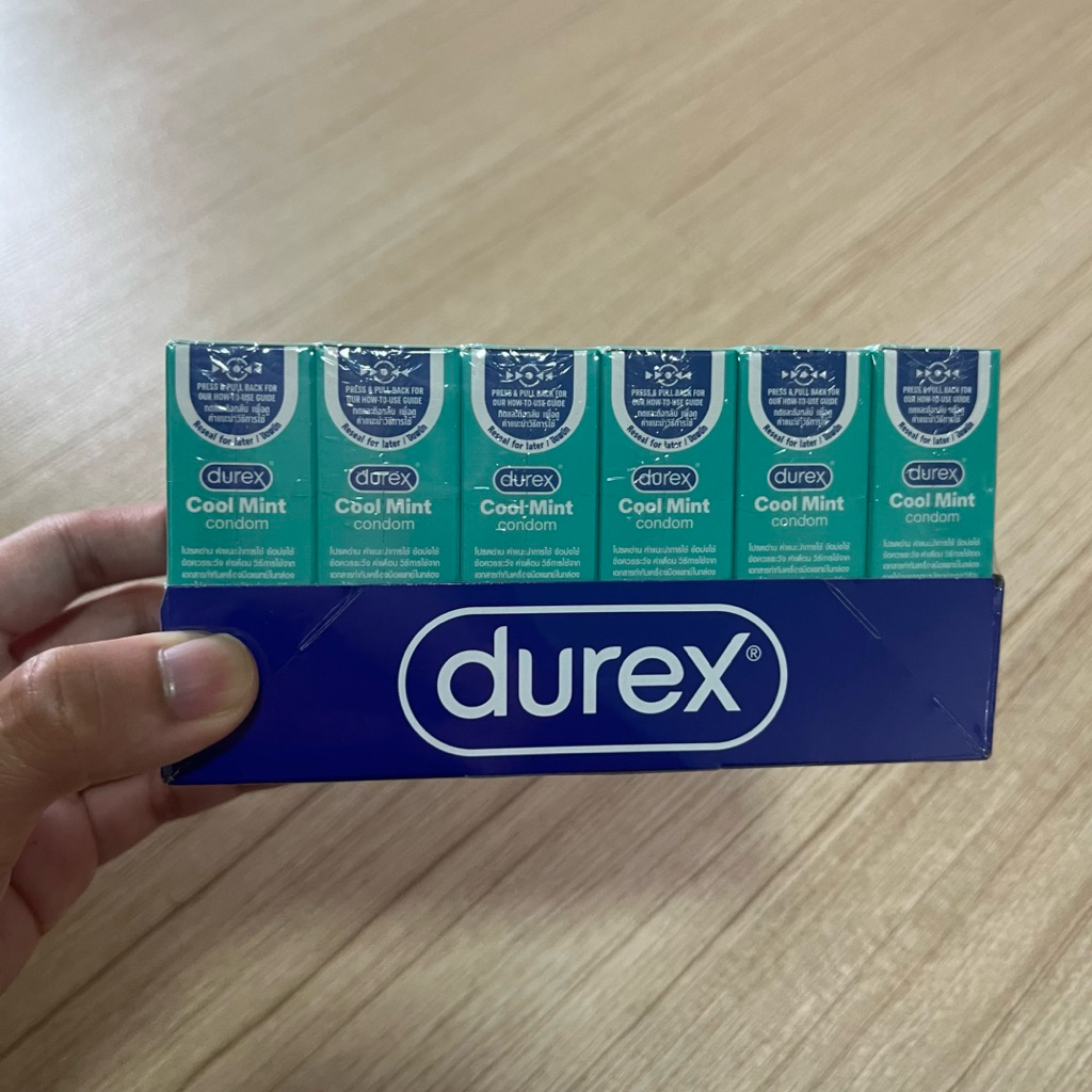 ลดล้างสตอค🔥6กล่อง Durex ถุงยางอนามัย ดูเร็กซ์ รุ่น คูลมินต์ ขนาด 52.5 ...
