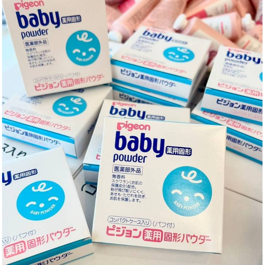 Pigeon Baby Powder Pressed 45g **นำเข้าจากญี่ปุ่นเท่านั้น** #แป้งเด็ก ...