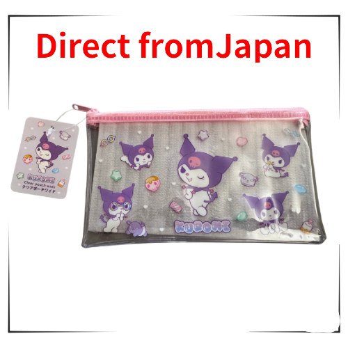 【Direct from Japan】Snrio Kuromi กระเป๋าซิปใสทรงกว้าง 120mm×200mm ...