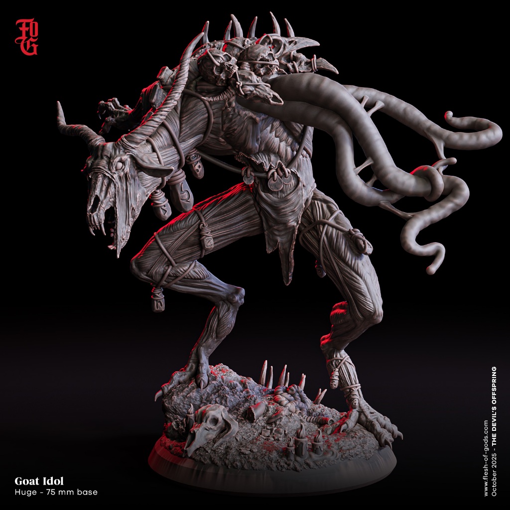 [The Devil's Offspring] - Goat Idol - โมเดลสำหรับ DnD miniature,[Made ...