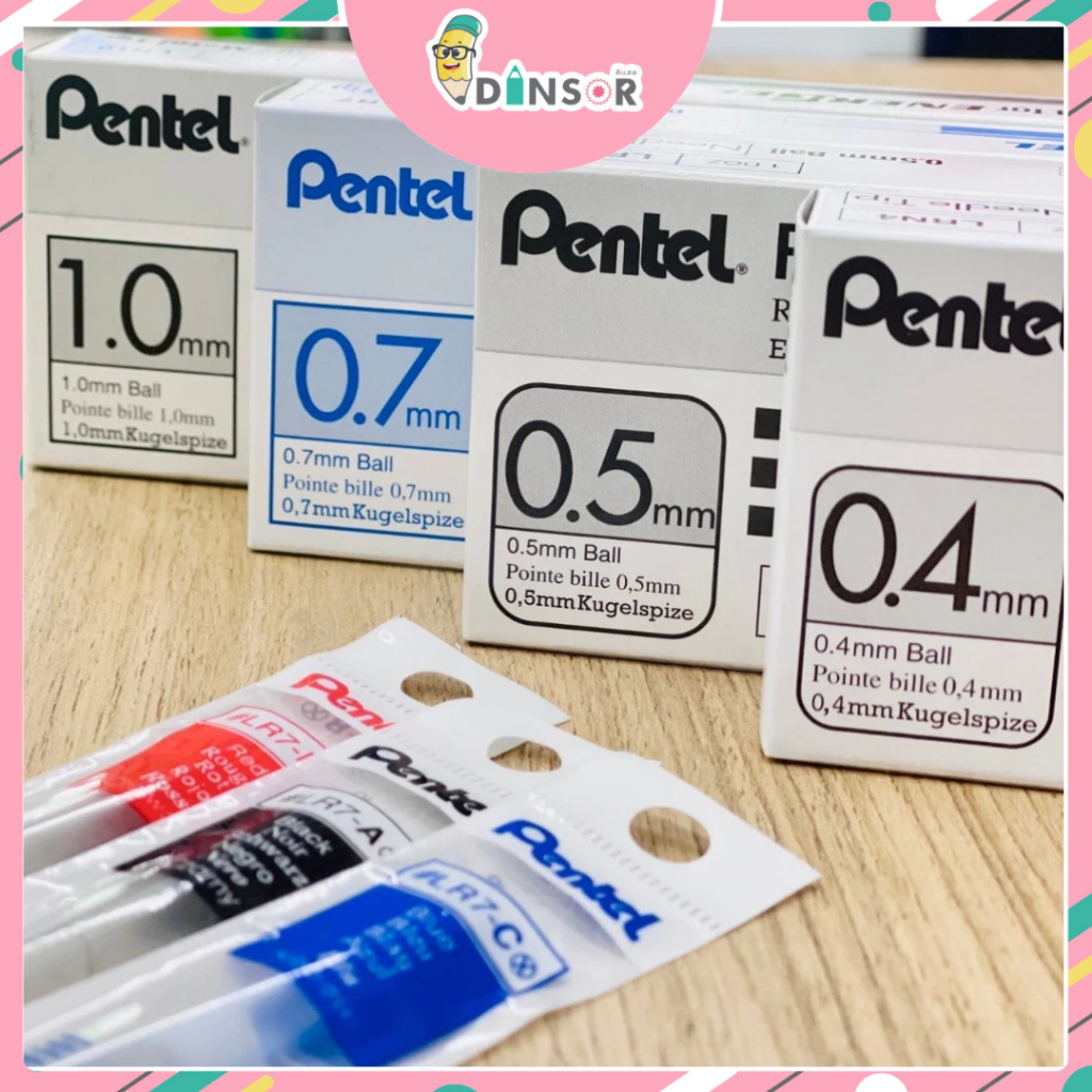 Pentel (เพนเทล) ไส้ปากกา ENERGEL ขนาด 0.4 0.5 0.7 1.0 รุ่น LRN4 LRN5 LR7 LR10 ( 1 ชิ้น ...