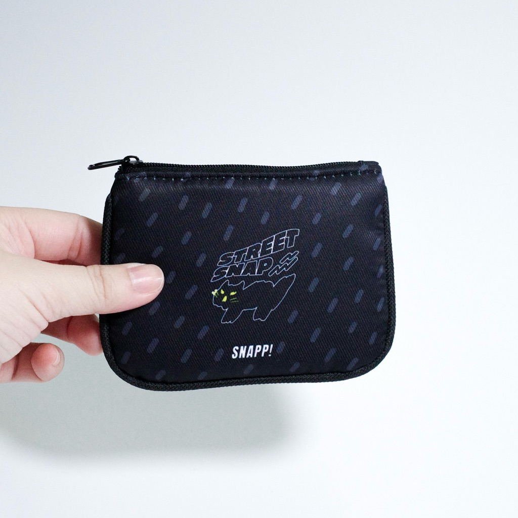 กระเป๋าใส่บัตร ใส่เหรียญ บุนิ่ม น้ำหนักเบาพกพาง่าย [street snapp black ...