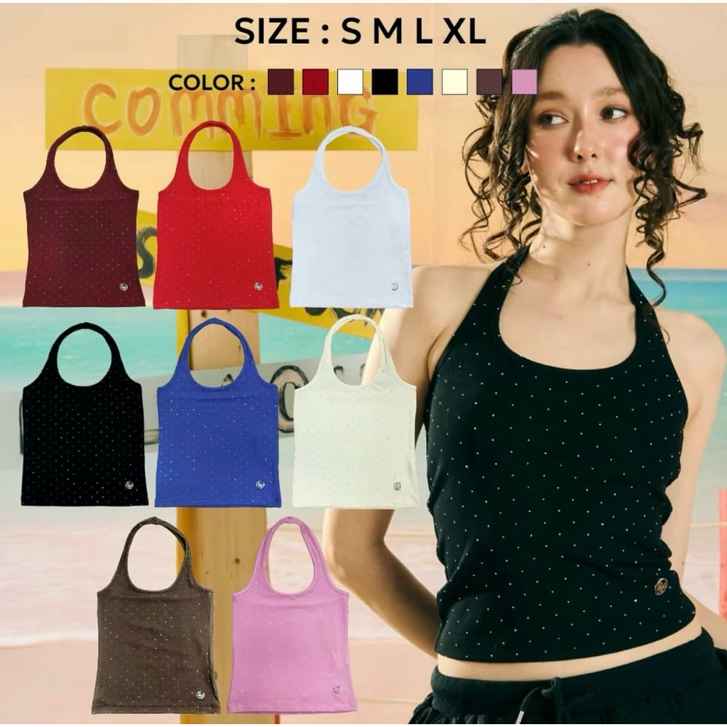 ส่งต่อ Bemingtop - Sparkle Halter Top (XL)มือ1/2 | Shopee Thailand